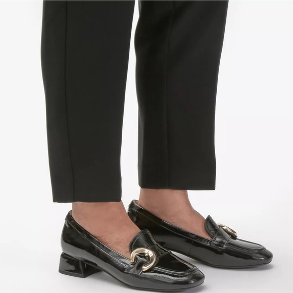 Clarks | Shoes | Clarks Daiss 3 Trim Black Patent Leather Heeled ...